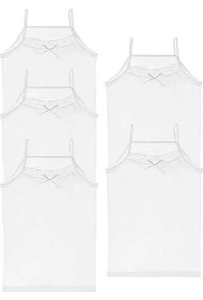 Donella 5'li %100 Pamuk Kız Çocuk Beyaz Atlet - 4351D3 Donella 5'li %100 Pamuk Kız Çocuk Beyaz Atlet - 4351D3