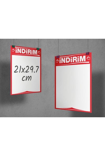 Etiket Kapıda İndirim Etiketi 21 x 29,7 cm 100'lü