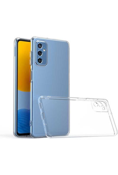 Case 4U Samsung Galaxy M52 Kılıf Kamera Korumalı Süper Silikon Arka Kapak Şeffaf