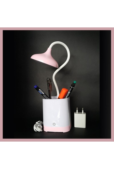 Alayımbari 360 Derece Bükülen Masa Lambası Kalemlik Telefon Tutucu
