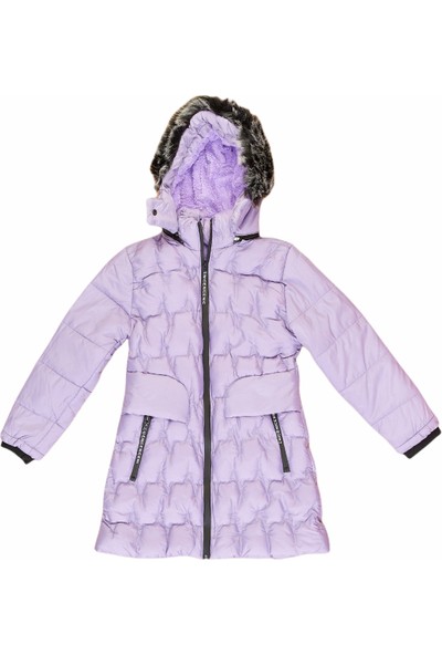 Bilen Tekstil Kız Çocuk Kapüşonu Kürklü Mont