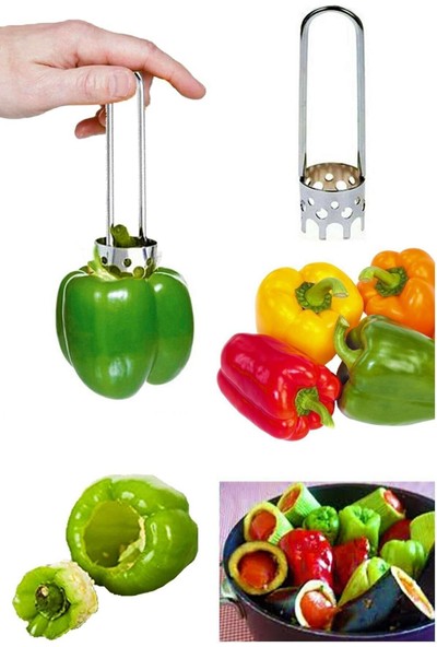 Fege Store Dolma Biber ve Kabak Oyacağı Metal Sebze Oyacağı Fege Store Dolma Biber ve Kabak Oyacağı Metal Sebze Oyacağı