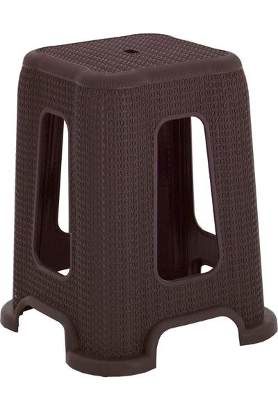 Sağlam Plastik Mandella Sağlam Plastik Örgü Tabure 6 Adet Kahverengi Sağlam Plastik Mandella Sağlam Plastik Örgü Tabure 6 Adet Kahverengi