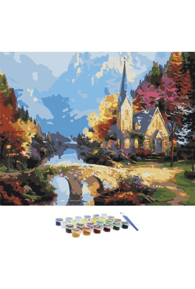 Peak Hobby Şato Çerçevesiz Sayılarla Boyama Seti 40 x 50 cm