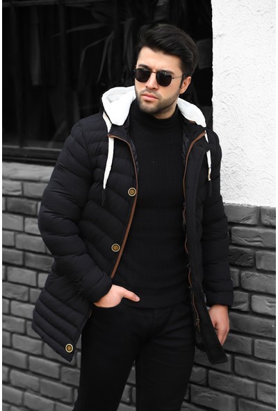 Weyeze Kapüşonlu Slim Fit Soft Şişme Mont AB-K50052LNS