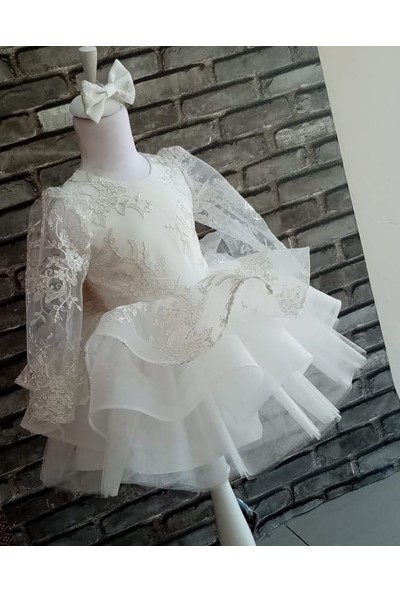 Cecile's Bride Çocuk Abiyesi & Elbise - Peplum Grenli, Dantel Kol Elbise Cecile's Bride Çocuk Abiyesi & Elbise - Peplum Grenli, Dantel Kol Elbise