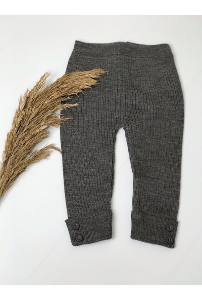 Gogo Bici Düğme Detaylı Fitilli Triko Tayt