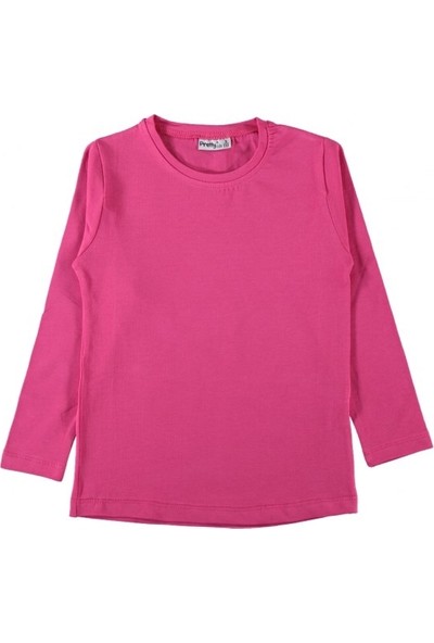 Paketle Express Fuşya Likralı Uzun Kol Kız Badi 9/12 Yaş