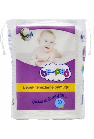 Be-Ped Bebek Temizleme Pedi - Pamuğu 60'lı Paket Be-Ped Bebek Temizleme Pedi - Pamuğu 60'lı Paket