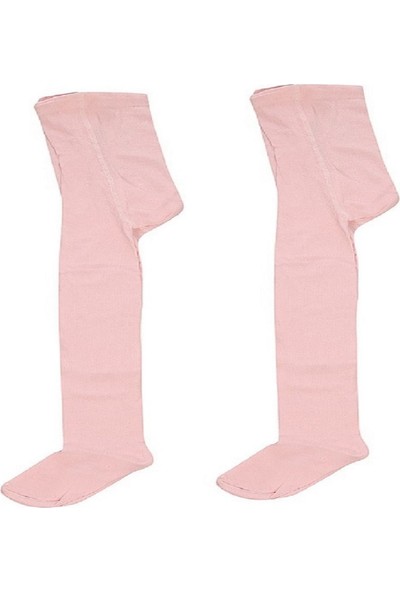 Zey Organik 2'li Set, Pembe Renkli, Pamuklu Bebek Külotlu Çorap