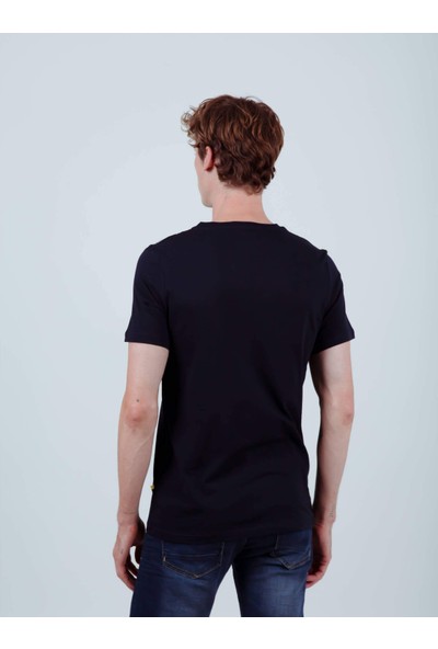 Erkek Tribün Omuz Yarim Logo T-Shirt