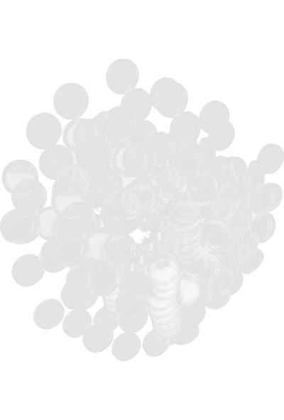 Strade Store 200X 21MM Uygulamalı Temizle Yuvarlak Durumda Sikke Depolama Kapsül Tutucu Yuvarlak 200 Adet