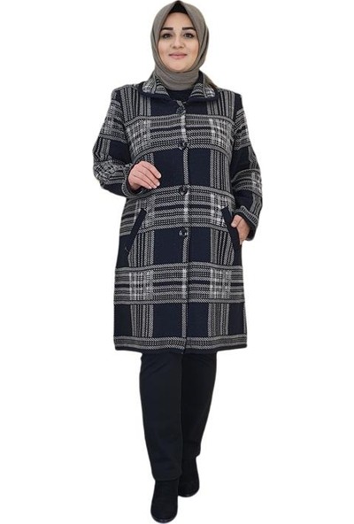 Pys Giyim Marje Kare Desenli Hırka Pys Giyim Marje Kare Desenli Hırka