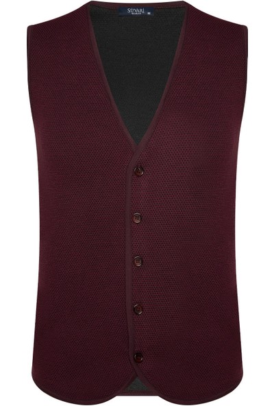 Süvari Koyu Bordo Kapitone Erkek Yelek Süvari Koyu Bordo Kapitone Erkek Yelek