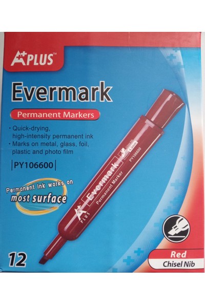 A Plus Permanent Kalem Kırmız 12'li