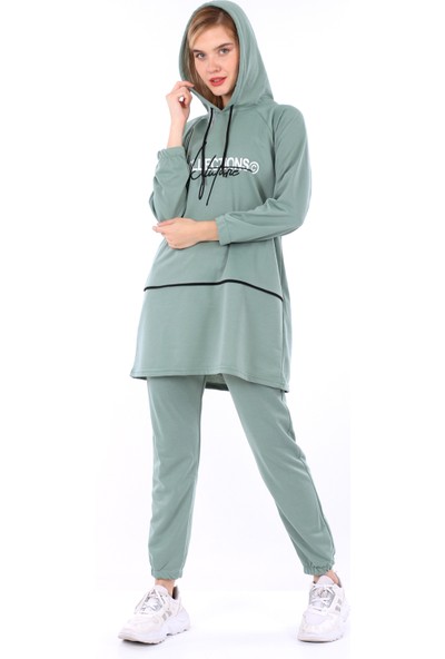 Misswomen Eteği Arabiyeli Kapşonlu Eşortman Takım