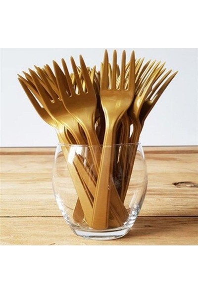 Dipak Gold Renk Plastik Çatal 25 Adet Dipak Gold Renk Plastik Çatal 25 Adet