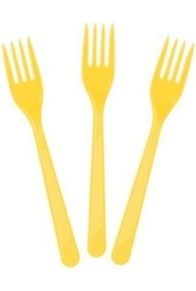 Dipak Sarı Renk Plastik Çatal 25 Adet Dipak Sarı Renk Plastik Çatal 25 Adet