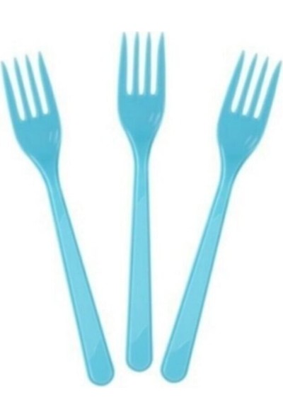 Dipak Mavi Renk Plastik Çatal 25 Adet Dipak Mavi Renk Plastik Çatal 25 Adet