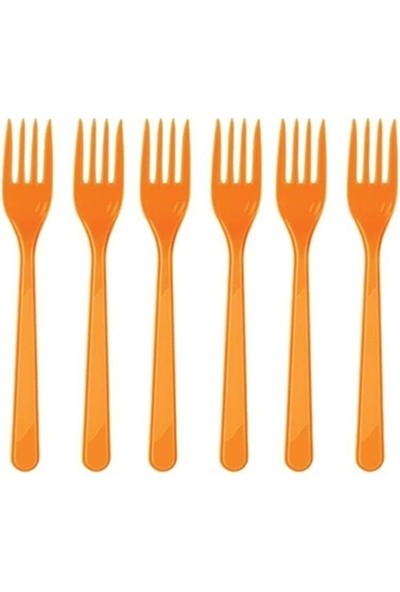 Dipak Turuncu Renk Plastik Çatal 25 Adet Dipak Turuncu Renk Plastik Çatal 25 Adet