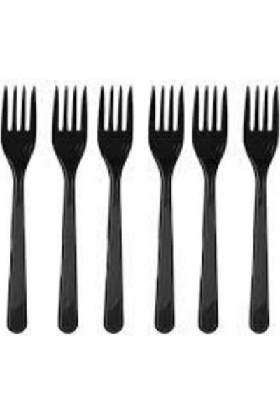 Dipak Siyah Renk Plastik Çatal 25 Adet Dipak Siyah Renk Plastik Çatal 25 Adet