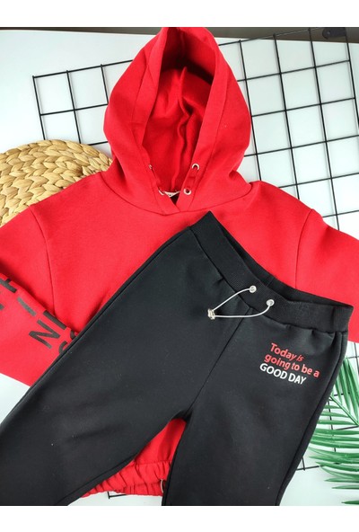 Comix Kız Çocuk Kapşonlu Polar 2li Takım