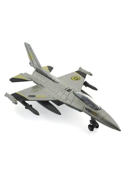 Mega Çek Bırak Metal F-16 Benzeri Metalik Gri Savaş Uçağı Sesli Işıklı Mega Çek Bırak Metal F-16 Benzeri Metalik Gri Savaş Uçağı Sesli Işıklı