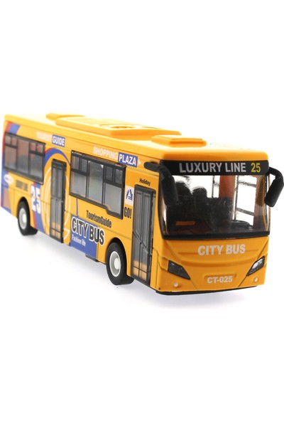 Mega Çek Bırak Metal Turuncu Turist Otobüsü Sesli ve Işıklı Mega Çek Bırak Metal Turuncu Turist Otobüsü Sesli ve Işıklı