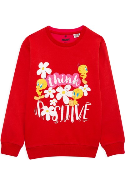Mavi Kız Çocuk Tweety Baskılı Sweatshirt 7610006-70477