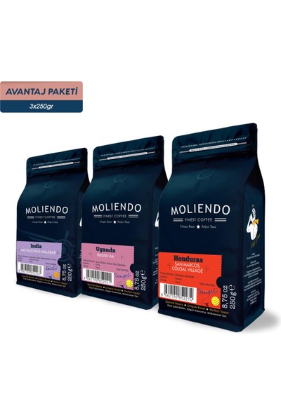 Moliendo Finest Coffee Moliendo Filtre Kahve 3X250 gr.