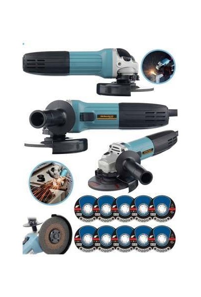 Walsch Deutsche Marke Spiralschleifen 2000 Watt Bakır Sargılı Taşlama Makinesi 125 mm Mavi̇