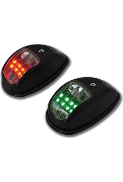 Kartal Marin Seyir Feneri 12 V LED Iskele & Sancak Plastik Siyah Takım Kartal Marin Seyir Feneri 12 V LED Iskele & Sancak Plastik Siyah Takım