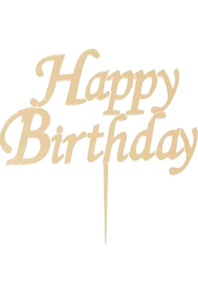 Çerçi Dede Pleksi Pasta Süsü Altın Happy Birthday (15 x 15 Cm) Çerçi Dede Pleksi Pasta Süsü Altın Happy Birthday (15 x 15 Cm)