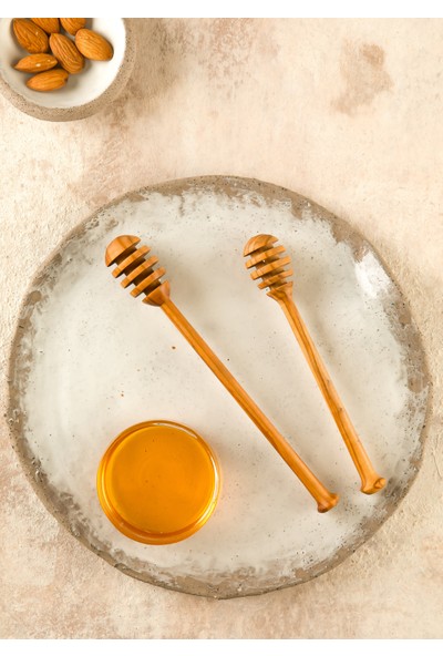 Demy Craft Zeytin Ağacı El Yapımı 2 Parça Bal Kaşığı