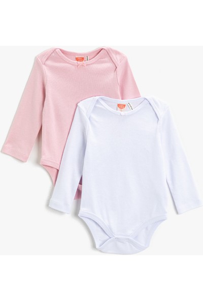 Koton 2'li Uzun Kollu Çıtçıtlı Zıbın Seti Pamuklu