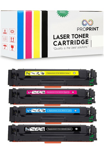 Proprint Hp 415X Muadil Toner Seti ÇIPSIZ-W1A79A-W1A80A Proprint Hp 415X Muadil Toner Seti ÇIPSIZ-W1A79A-W1A80A