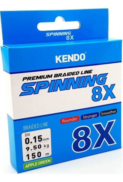 kendo Spınnıng 8x Fıghtıng 150 mt Örgü Ip (Apple Green) 0,15MM kendo Spınnıng 8x Fıghtıng 150 mt Örgü Ip (Apple Green) 0,15MM