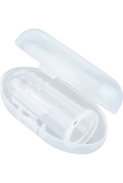 RokkoPet Köpek Parmak Diş Fırçası Seti 2'li Şeffaf Kutulu