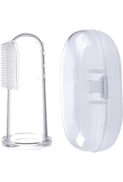 RokkoPet Evcil Hayvan Parmak Diş Fırçası 2'li Şeffaf Kutulu