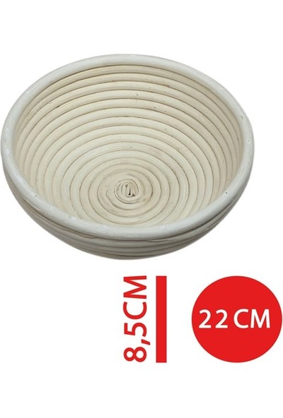 Kumsal Mutfak Yuvarlak Bambu Ekmek Mayalama Sepeti 22X8,5 cm