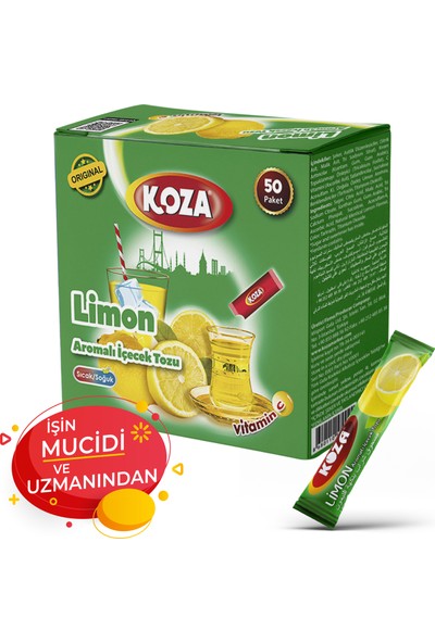 Koza Tek İçimlik Limon Aro. İçecek Tozu (50 Stick) Koza Tek İçimlik Limon Aro. İçecek Tozu (50 Stick)