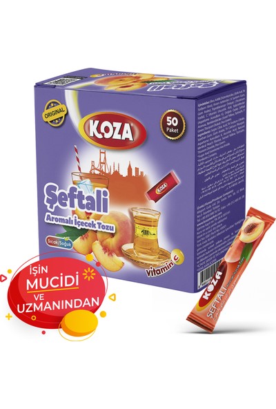Koza Tek İçimlik Şeftali Aro. İçecek Tozu (50 Stick) Koza Tek İçimlik Şeftali Aro. İçecek Tozu (50 Stick)