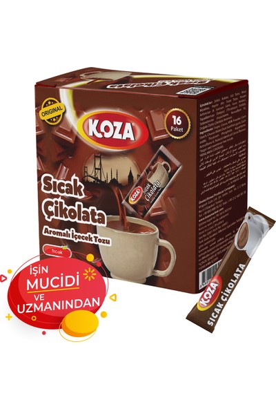 Koza Tek İçimlik Çikolata Aro. İçecek Tozu (16 Stick) Koza Tek İçimlik Çikolata Aro. İçecek Tozu (16 Stick)