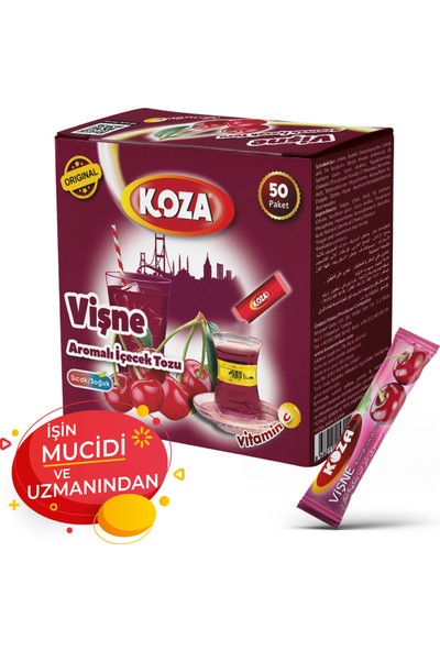 Koza Tek İçimlik Vişne Aro. İçecek Tozu (50 Stick) Koza Tek İçimlik Vişne Aro. İçecek Tozu (50 Stick)