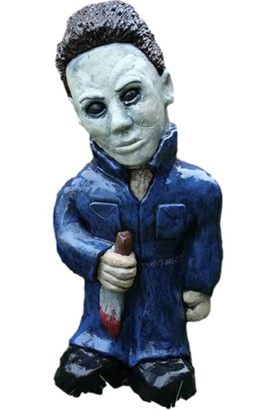 Dolity Spooky Korku Bahçesi Gnomes Heykeli Veranda Yard Çimen Süsler El Sanatları A (Yurt Dışından)