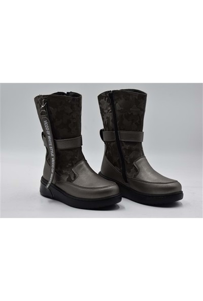 Vicco 941.F21K.252 Molly Kız Çocuk Uzun Bot - Füme - 35