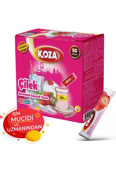 Tek İçimlik Çilek Aromalı Toz İçecek