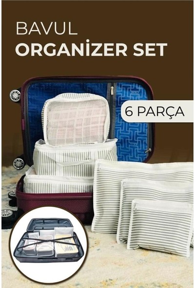 Easyso Sale Event 6'lı Set Bavul Içi Düzenleyici, Bavul Organizer, Valiz Düzenleyici Hurç - Gri Çizgili Easyso Sale Event 6'lı Set Bavul Içi Düzenleyici, Bavul Organizer, Valiz Düzenleyici Hurç - Gri Çizgili