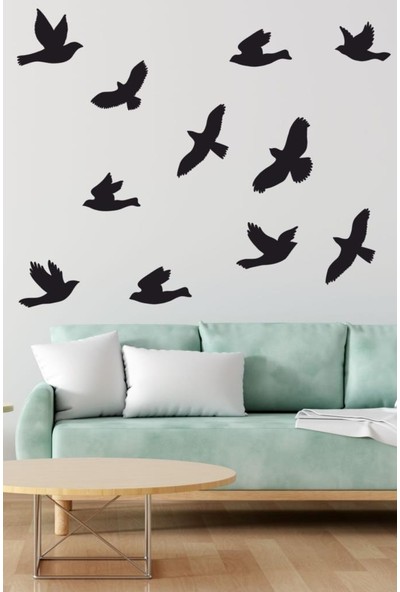 Hediyepostası Uçan Kuşlar Dekoratif Duvar Sticker Kuş Sürüsü Siyah (22 Adet) Hediyepostası Uçan Kuşlar Dekoratif Duvar Sticker Kuş Sürüsü Siyah (22 Adet)