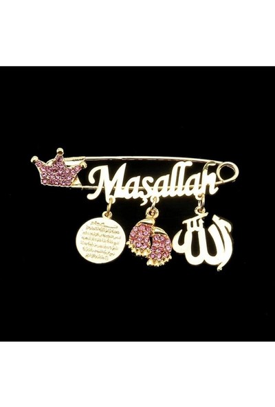 Vera Hediye Maşallah Yazılı Bebek Yaka İğnesi Vera Hediye Maşallah Yazılı Bebek Yaka İğnesi